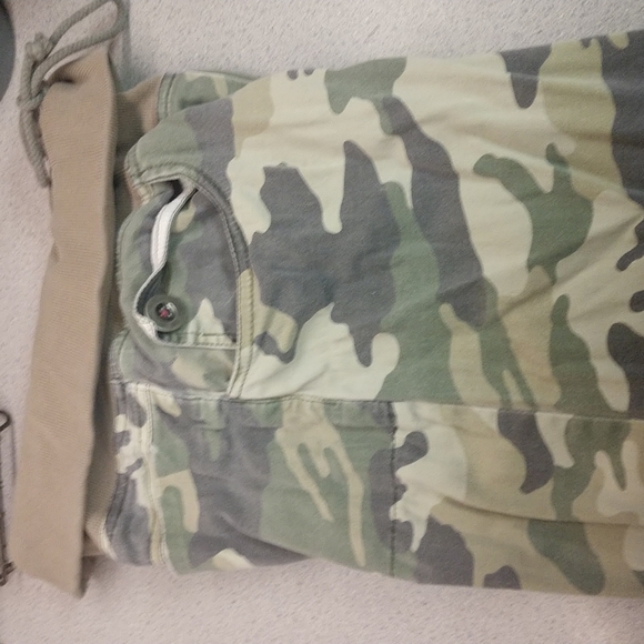 zinc | Pants & Jumpsuits | Zinc Brand Womens Vintage Army Green Cream ...